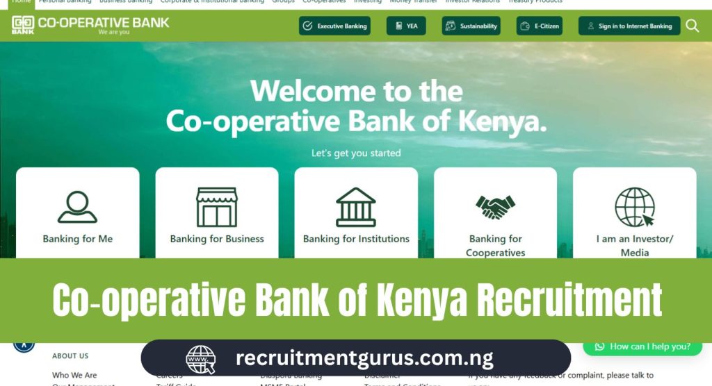 Co‑operative Bank of Kenya Recruitment 2025/2026 | Jobs, Requirements ...