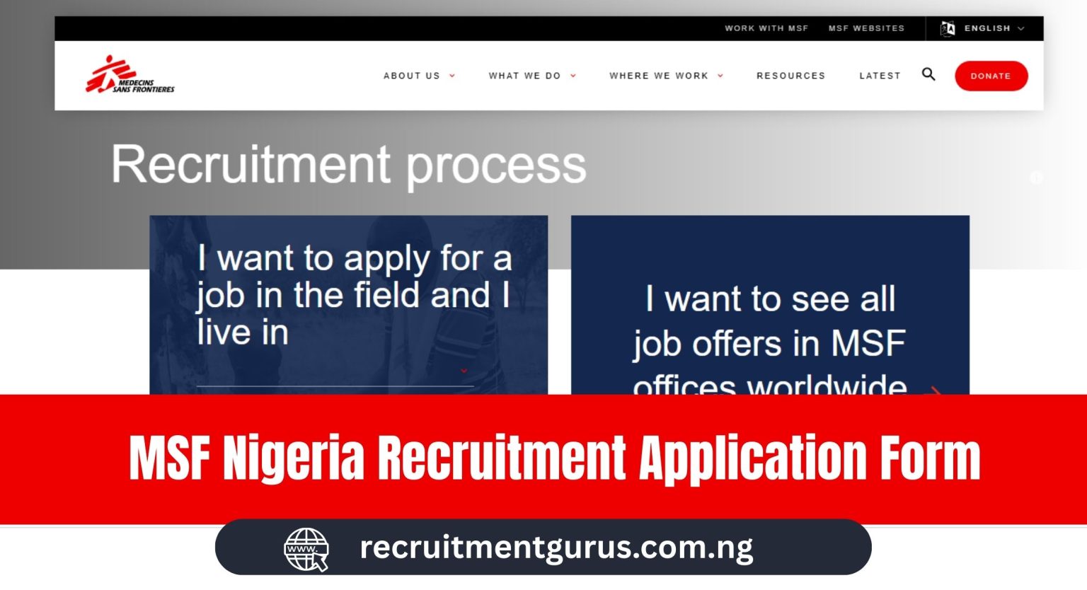 MSF Nigeria Recruitment 2025 – Medical & Non-Medical Roles ...
