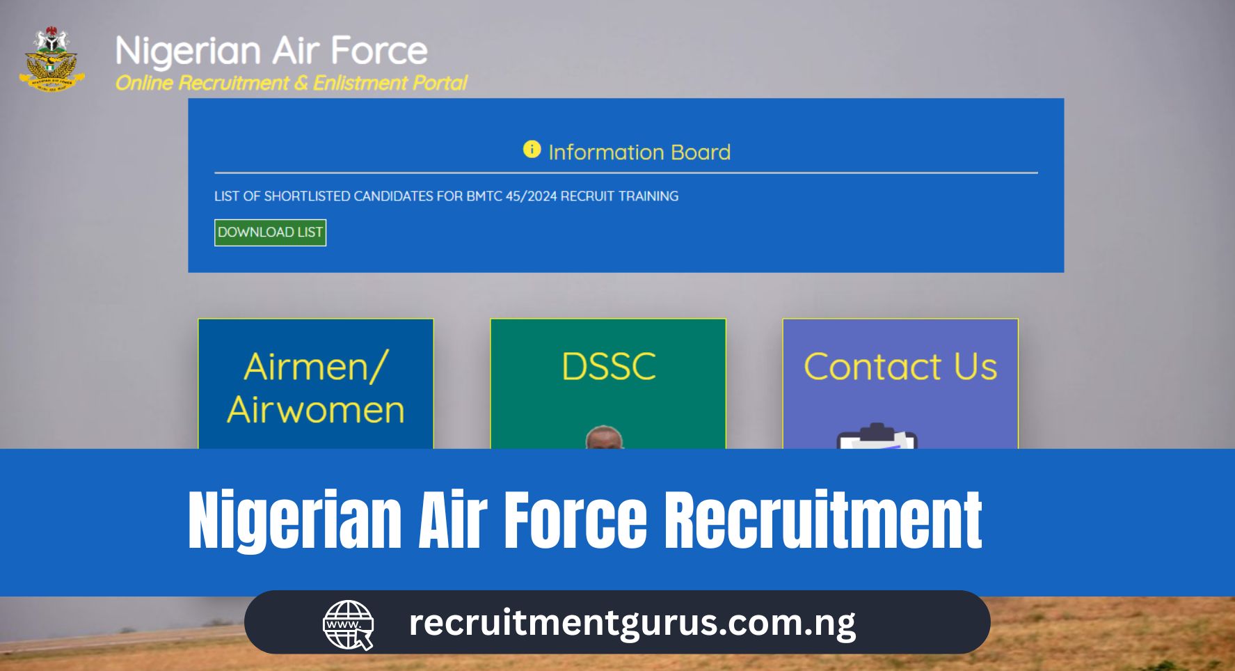 Nigerian Air Force Recruitment 2025 Application is Out - Recruitment Gurus