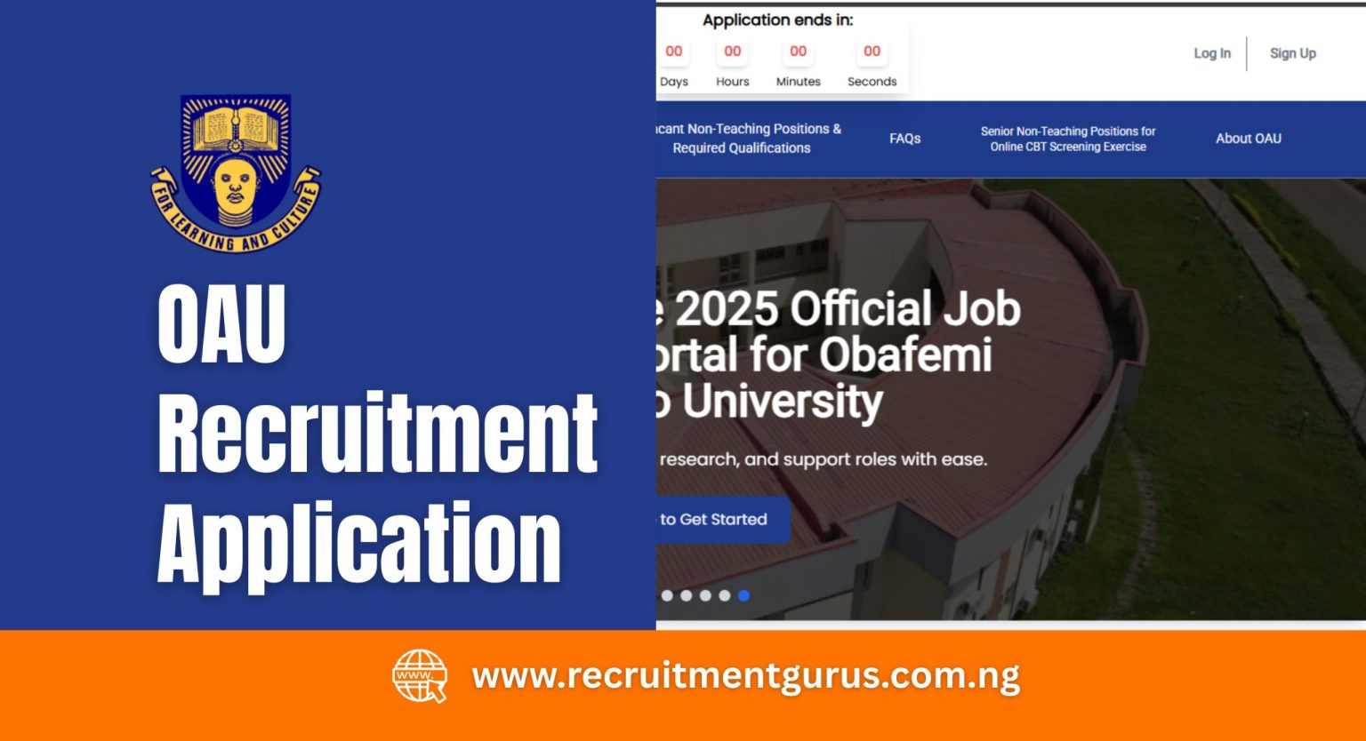 OAU Recruitment 2025/2026 Application Form Portal is Out - Recruitment ...