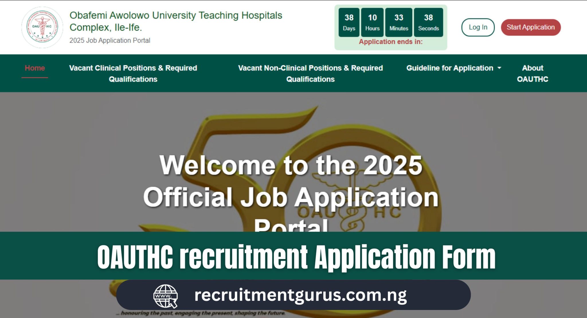 OAUTHC Recruitment 2025/2026 Application Form is out - Recruitment Gurus